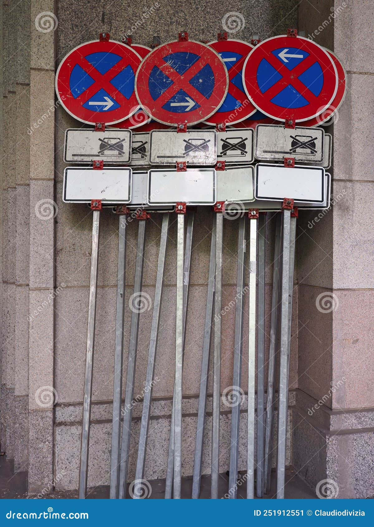 Many German No Stopping Signs Stock Image - Image of stopping, europe ...