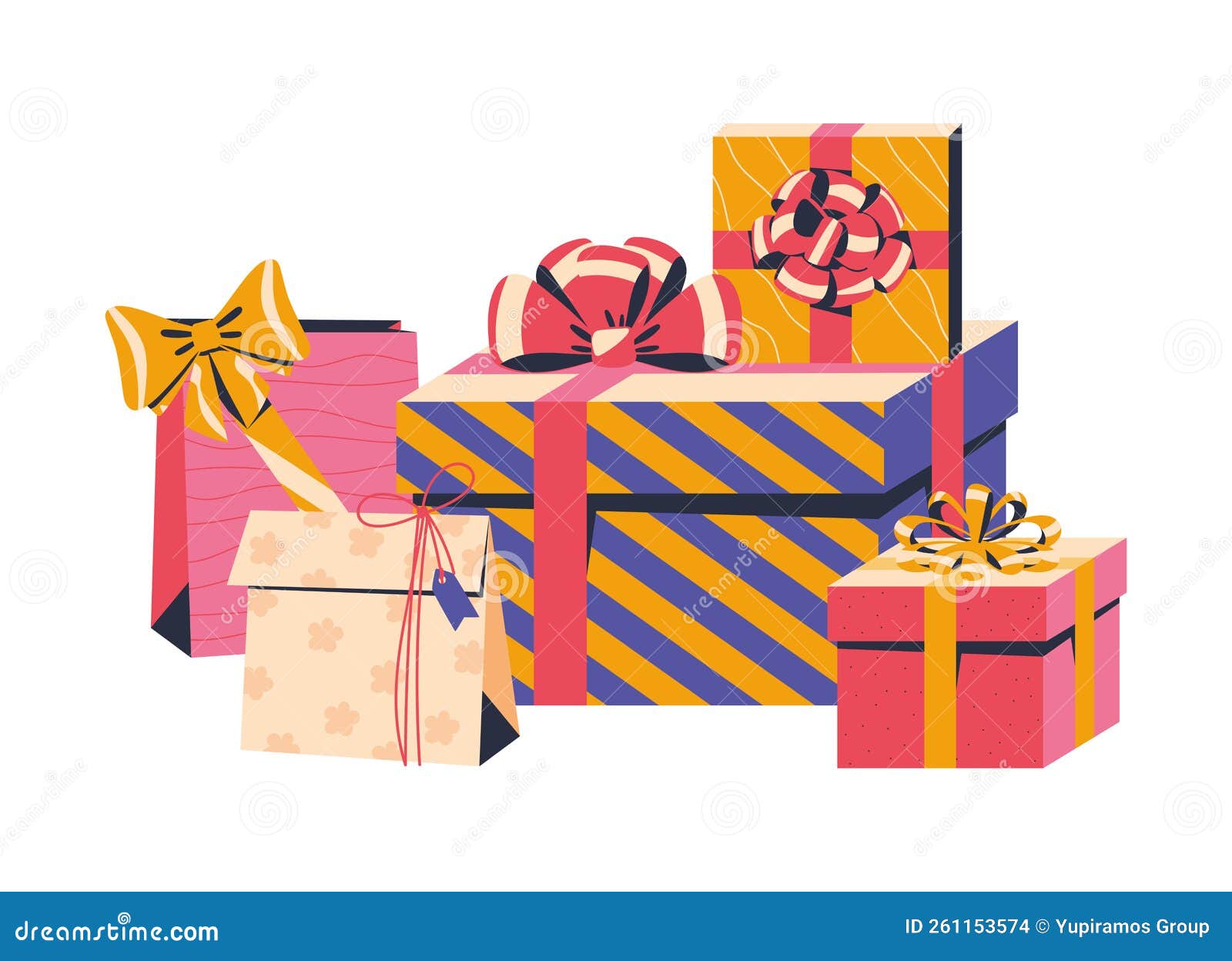 Many gift boxes stock vector. Illustration of design - 261153574
