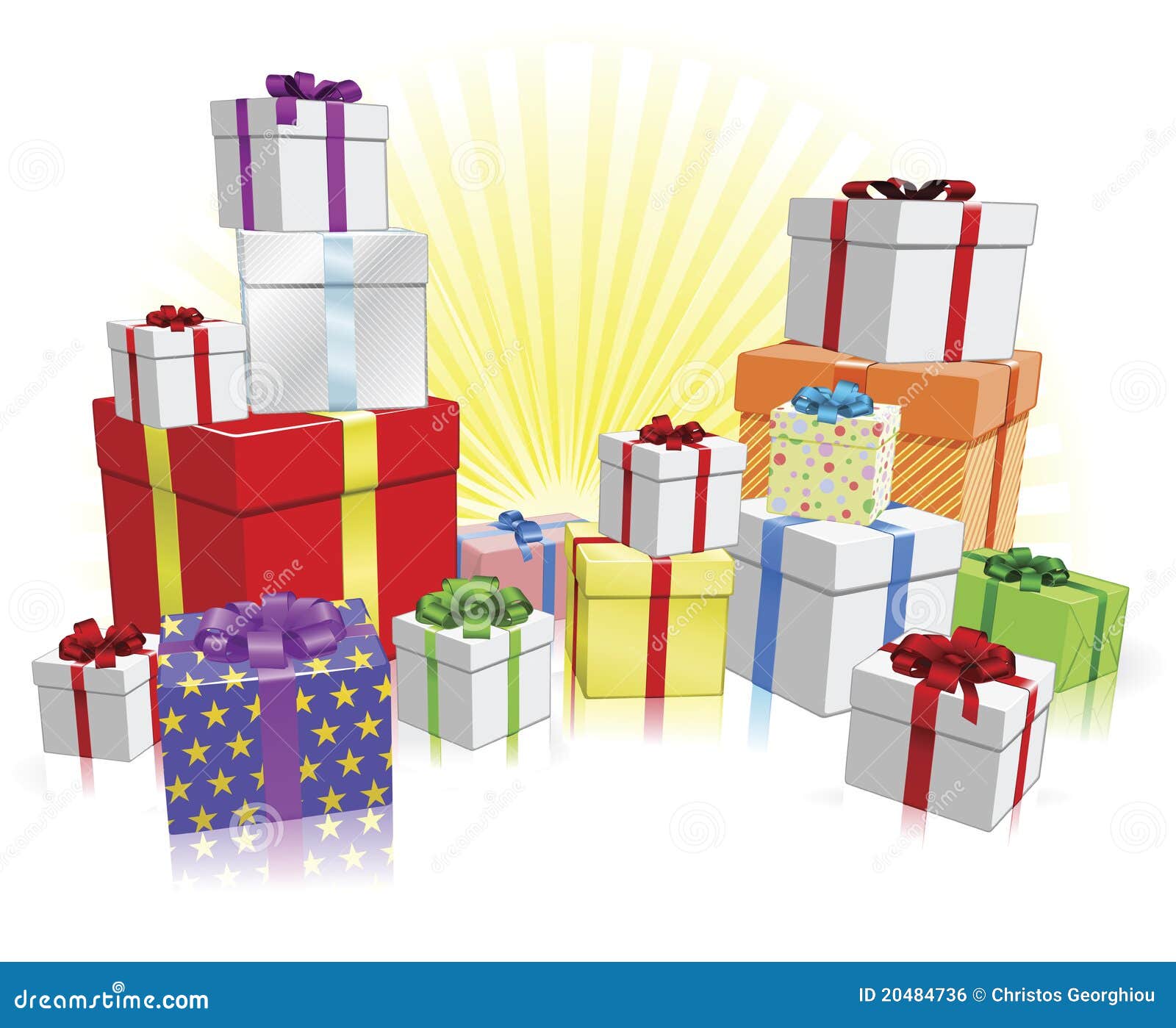Many gifts concept stock vector. Illustration of lots - 20484736