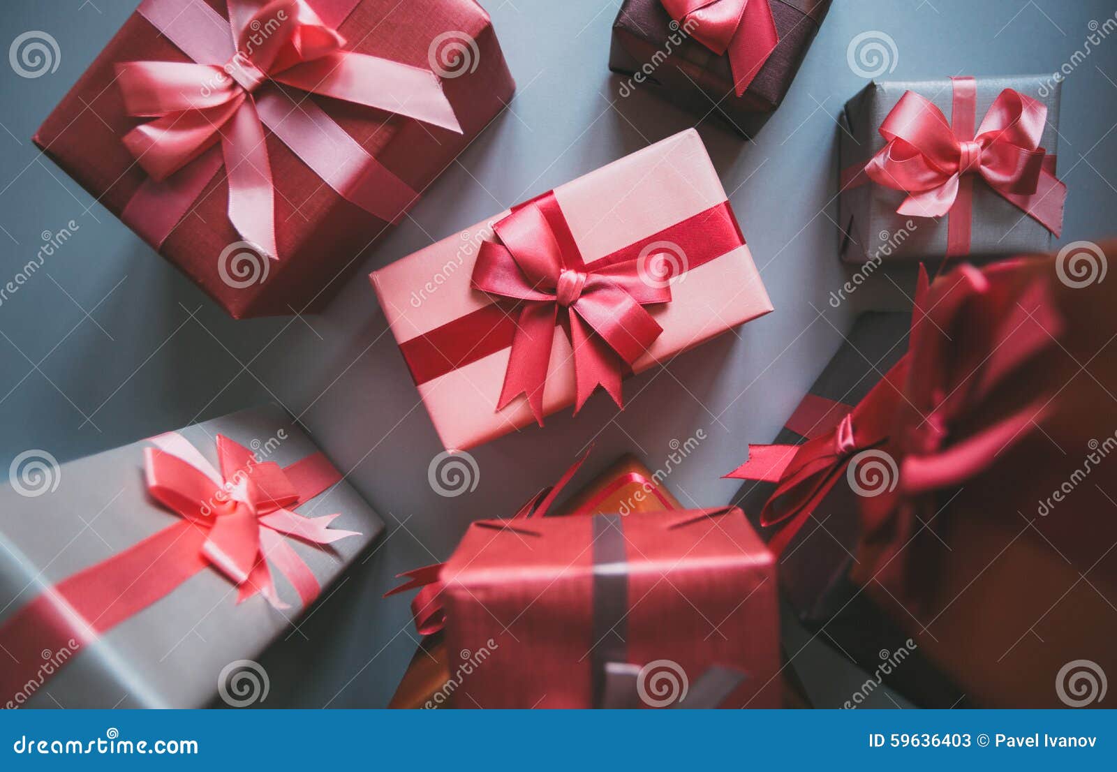 Many gifts. stock image. Image of fashionable, decorative - 59636403