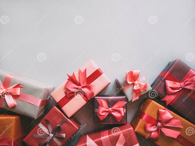 Many gifts. stock image. Image of brown, festive, closeup - 59636347