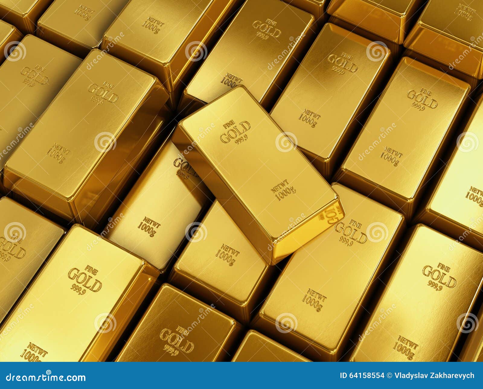 Many Gold bars stock illustration. Illustration of exchange - 64158554