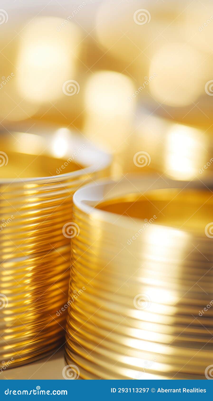 Many Gold Coins Stacked on Top of Each Other Stock Illustration ...
