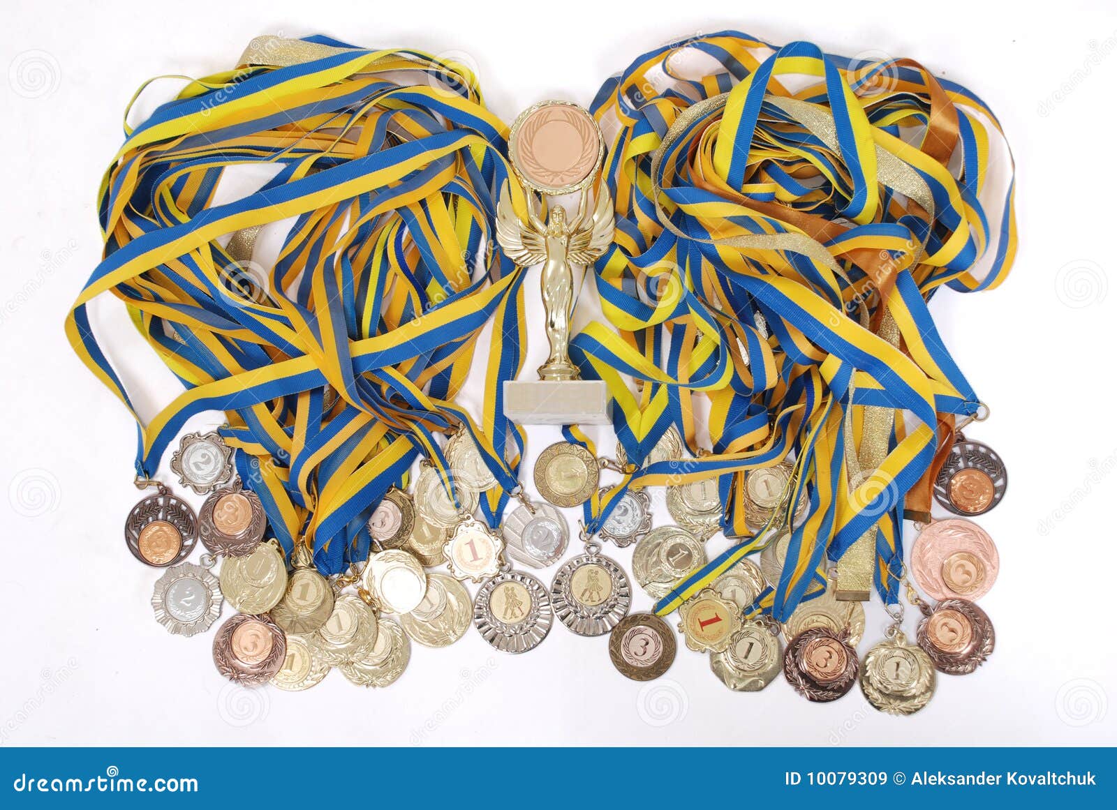 Many Gold, Silver, and Bronze Medals Stock Image - Image of achievement ...