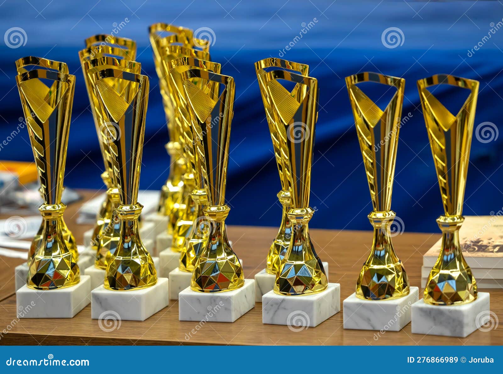 Many of Golden Trophy Award Cup Stock Image - Image of olympic, reward ...