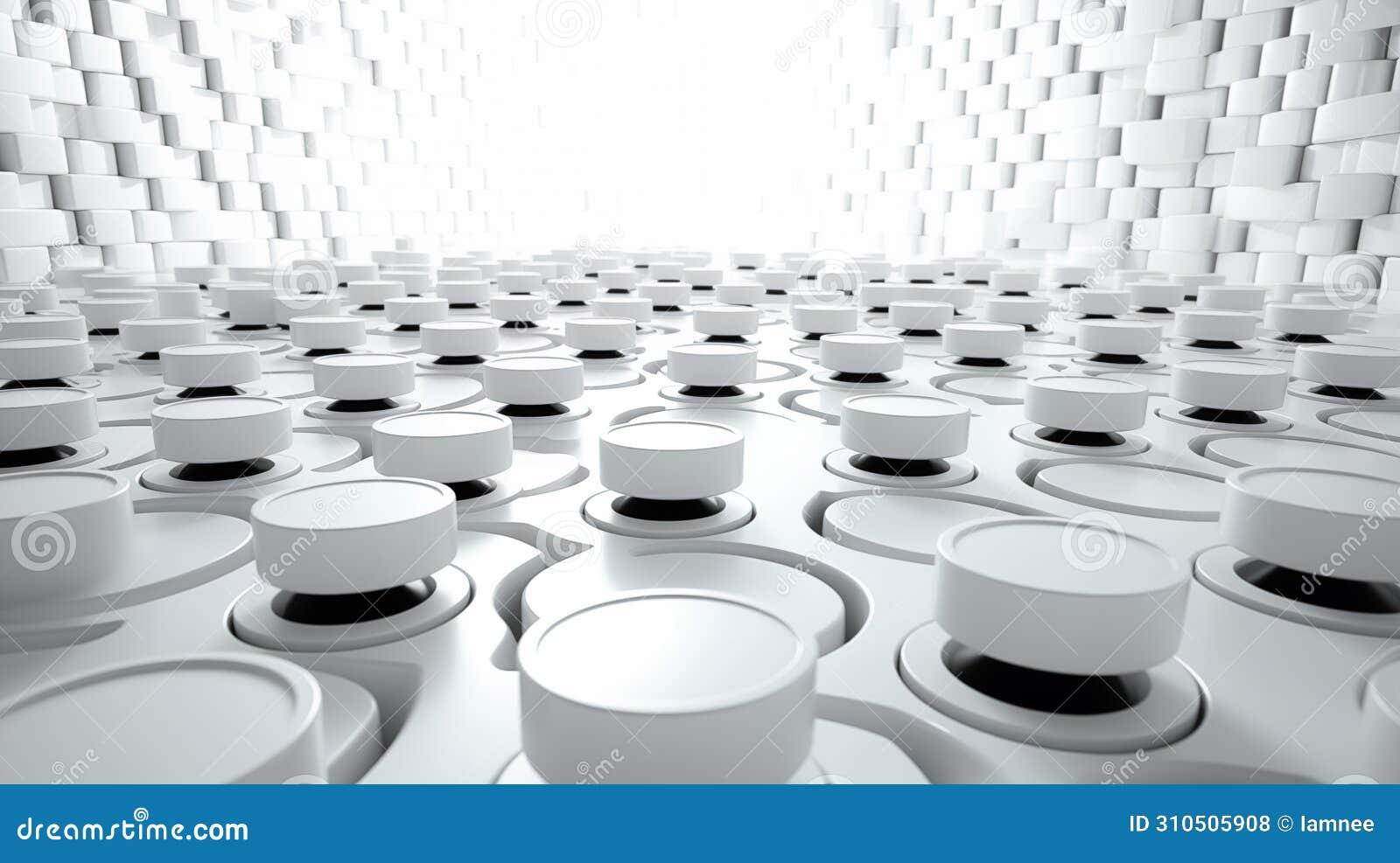 Graphics of Many Spherical Platforms Rising from the Ground.generated ...