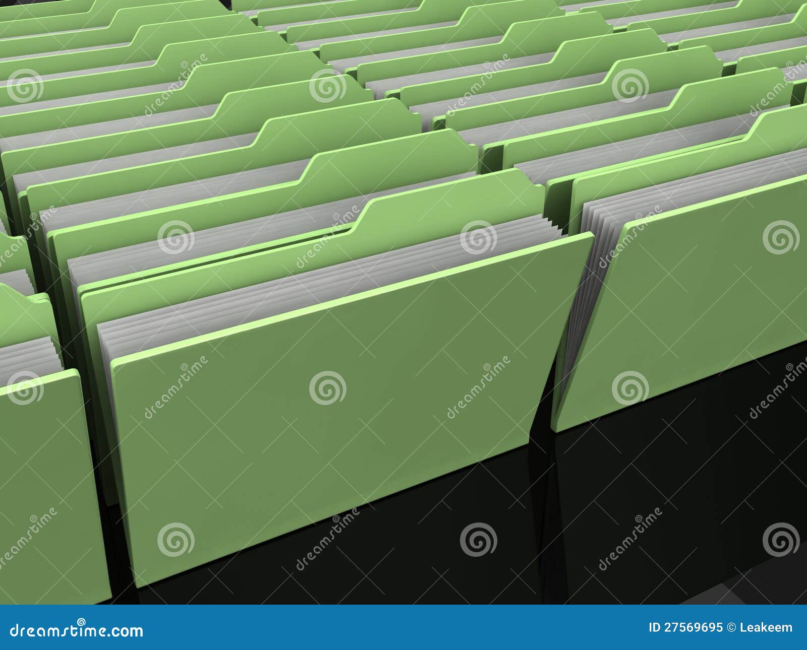 Many Green Folders With Papers Stock Illustration | CartoonDealer.com ...