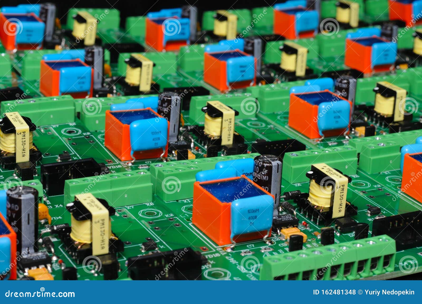 Many Green PCB Microcircuit Board Stock Photo - Image of digital ...
