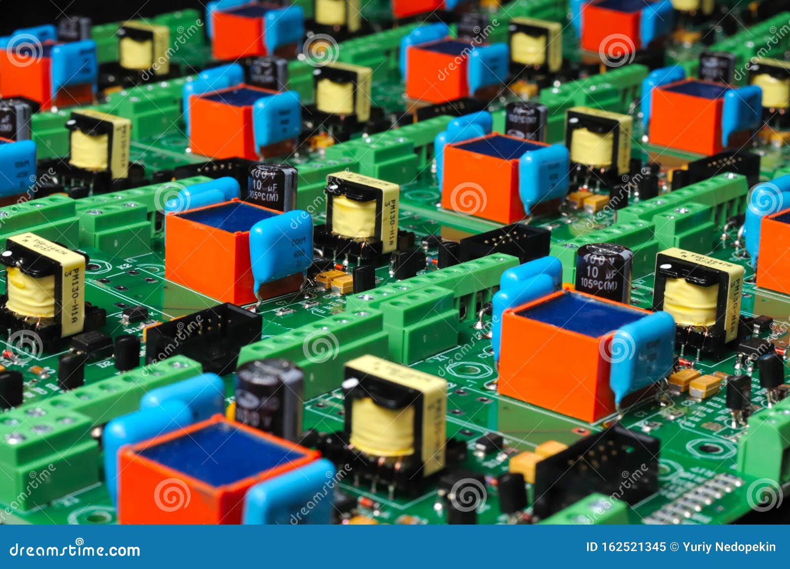Many Green PCB Microcircuit Board Stock Image - Image of circuitry ...