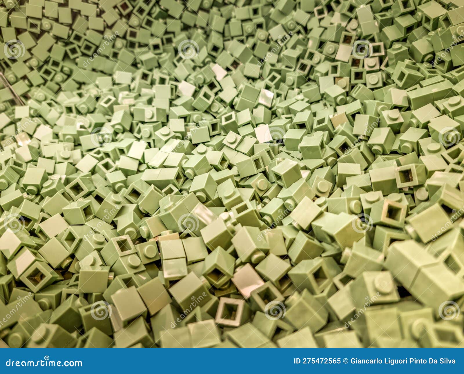 Green Plastic Blocks Together Stock Image - Image of childhood, leisure ...