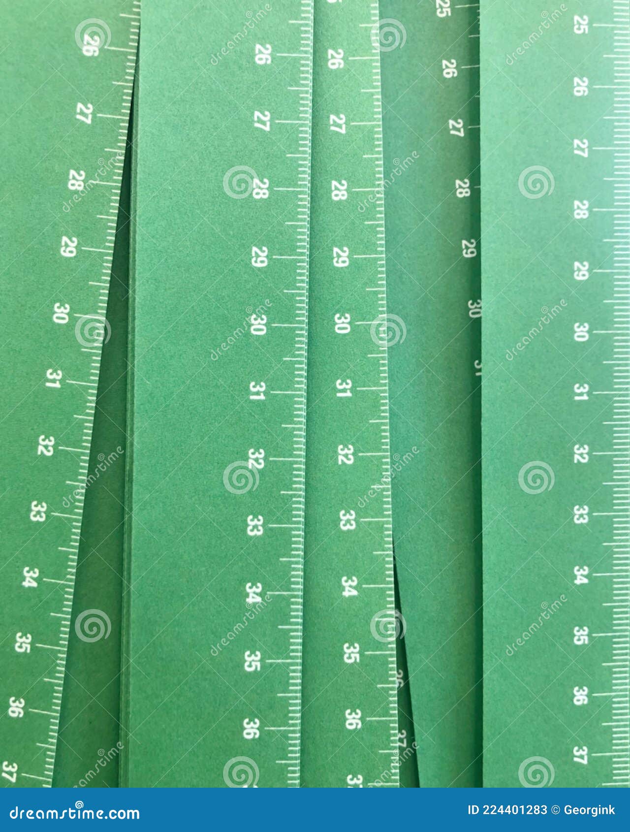 Many Green Rulers Bright Background Lines Stock Image - Image of ...