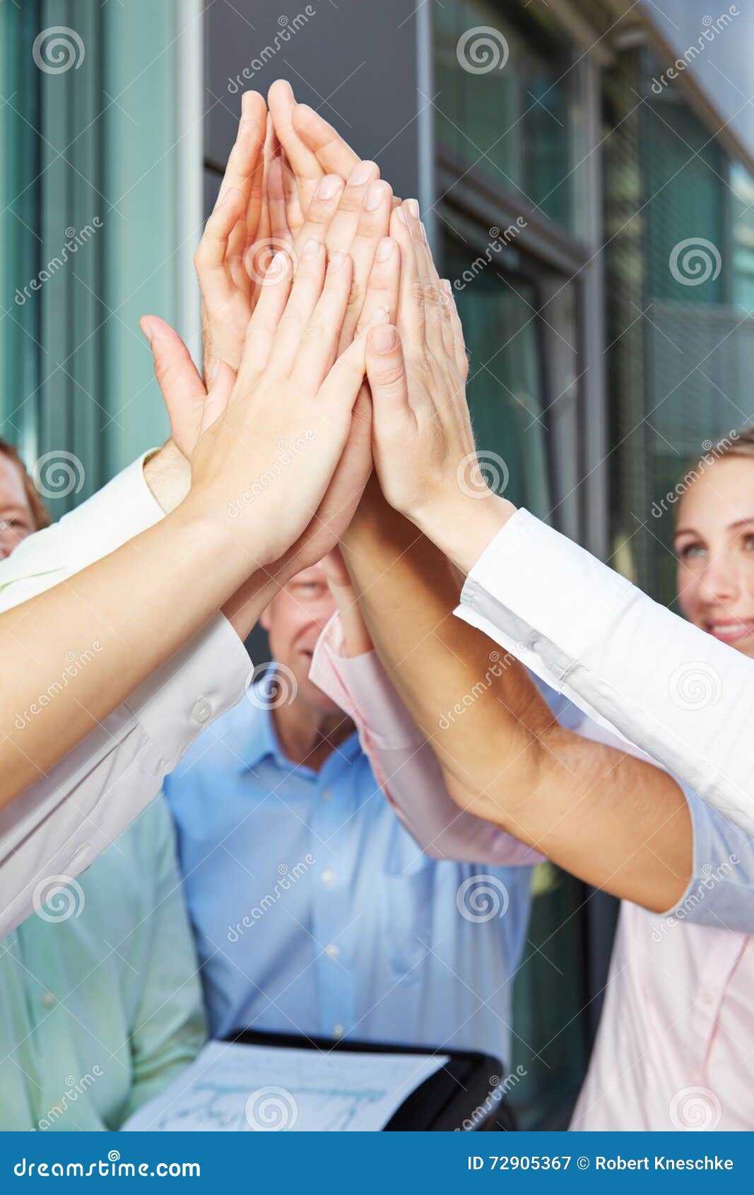 Many Hands Clapping High Five Stock Image - Image of congratulate ...