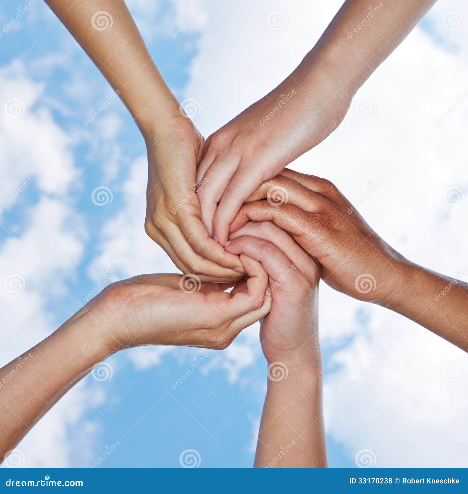 Many Hands Connecting For Help Stock Photo - Image: 33170238