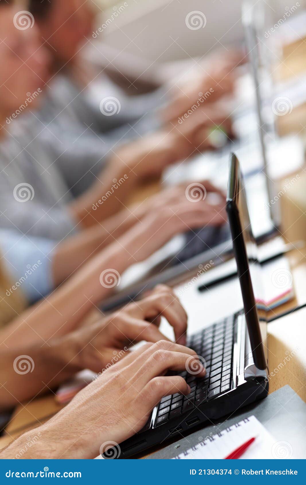 Many hands on laptops stock photo. Image of sciences - 21304374