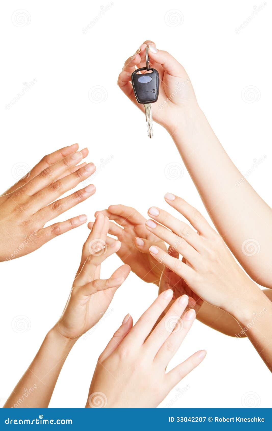Many Hands Reaching for Car Keys Stock Image - Image of people, buying ...