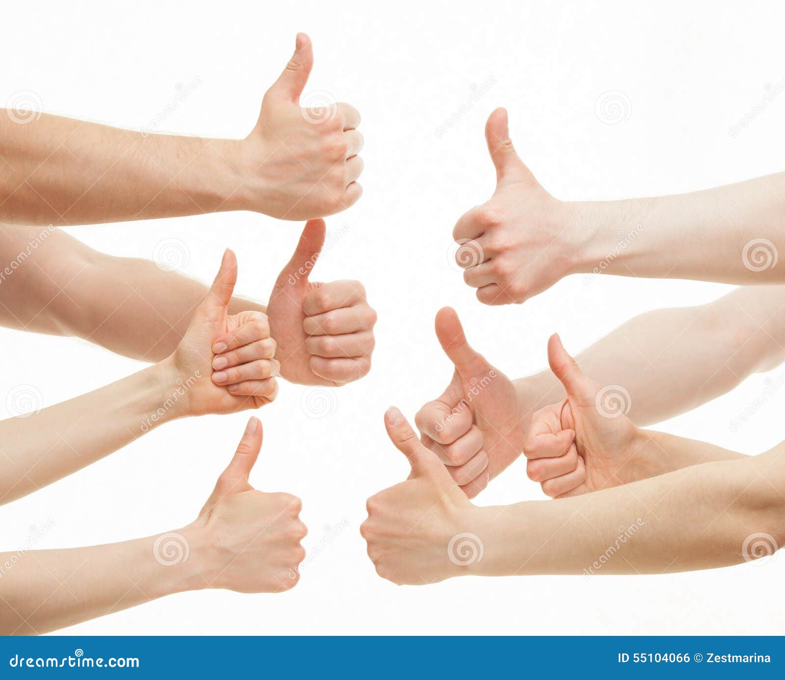 Many Hands Showing Thumb Up Signs Stock Photo - Image of backing ...