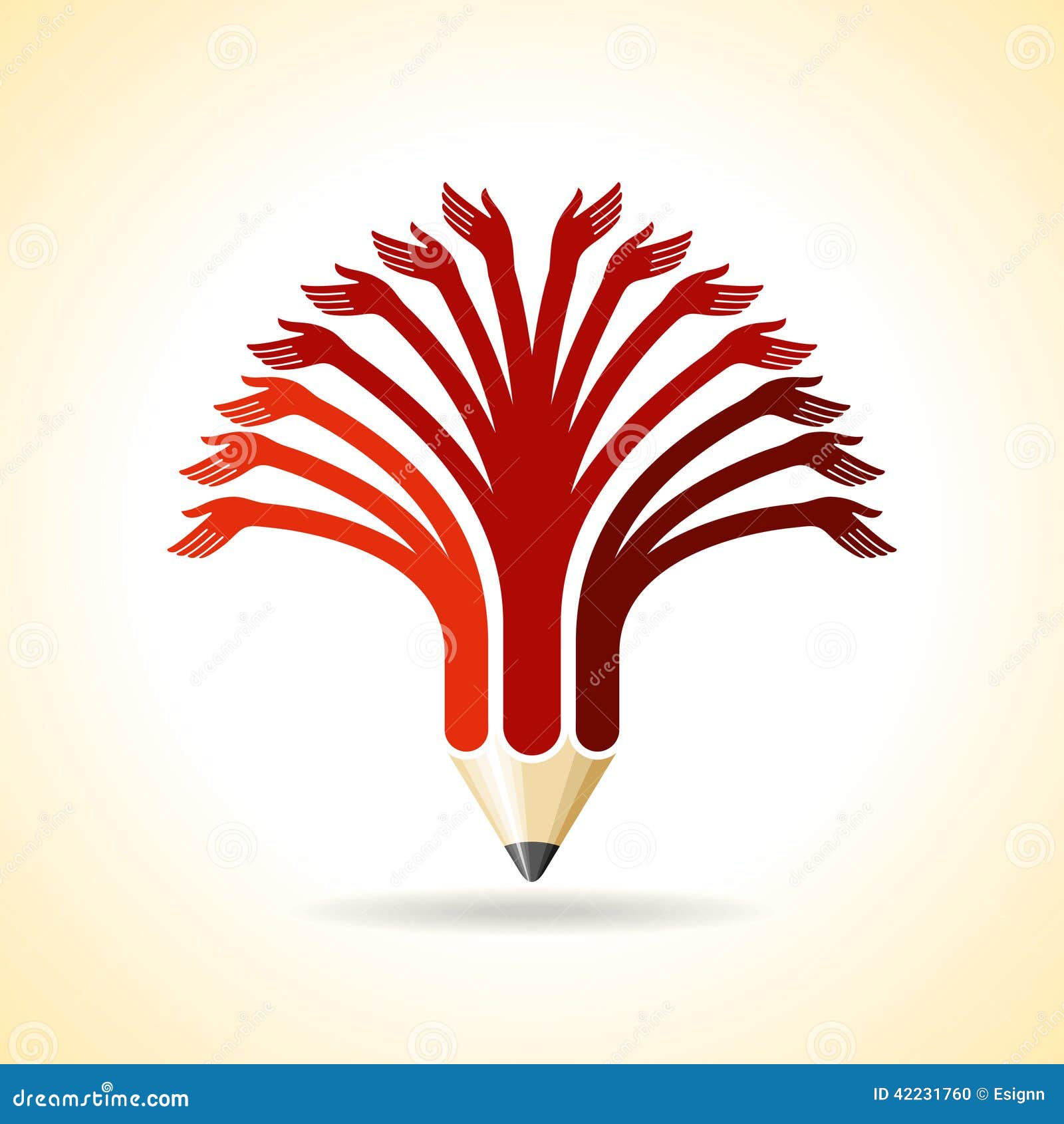 Many Hands of Students, Education Concept Stock Vector - Illustration ...