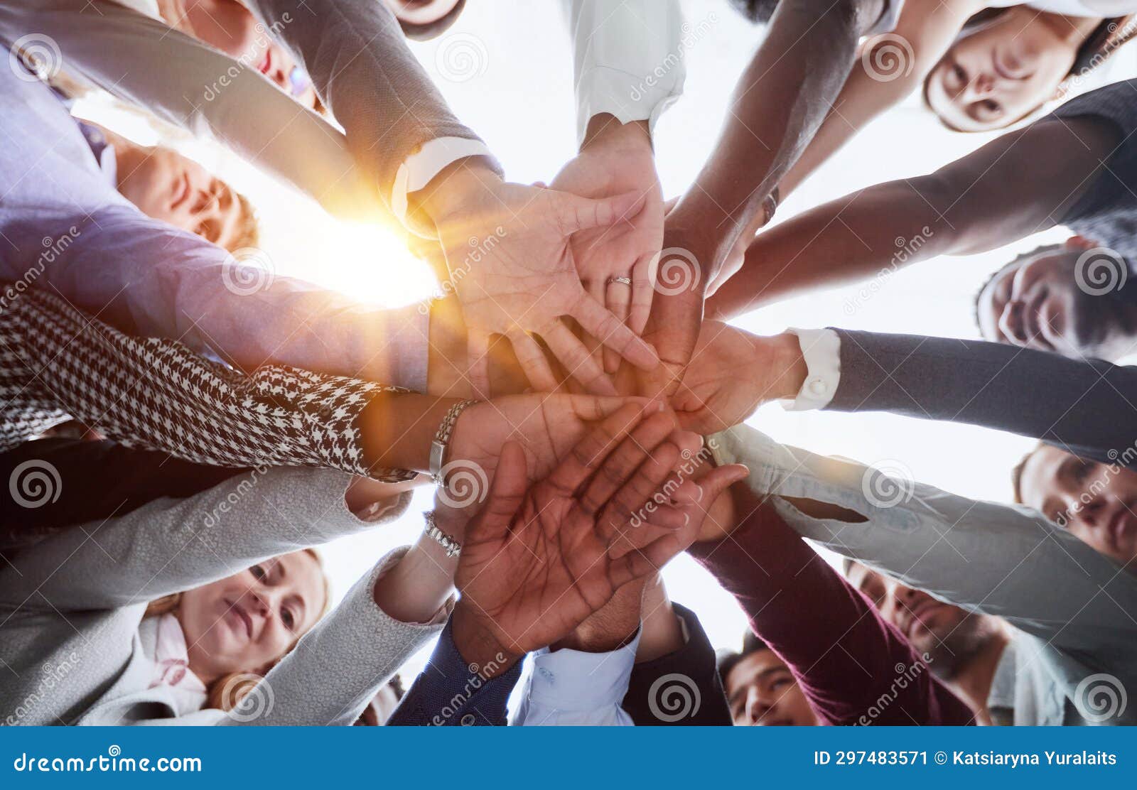 Many Hands Together, Group of Joining Hands Stock Image - Image of ...