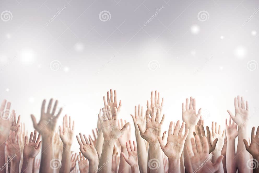 Many Hands Up stock photo. Image of unrecognizable, group - 34868084