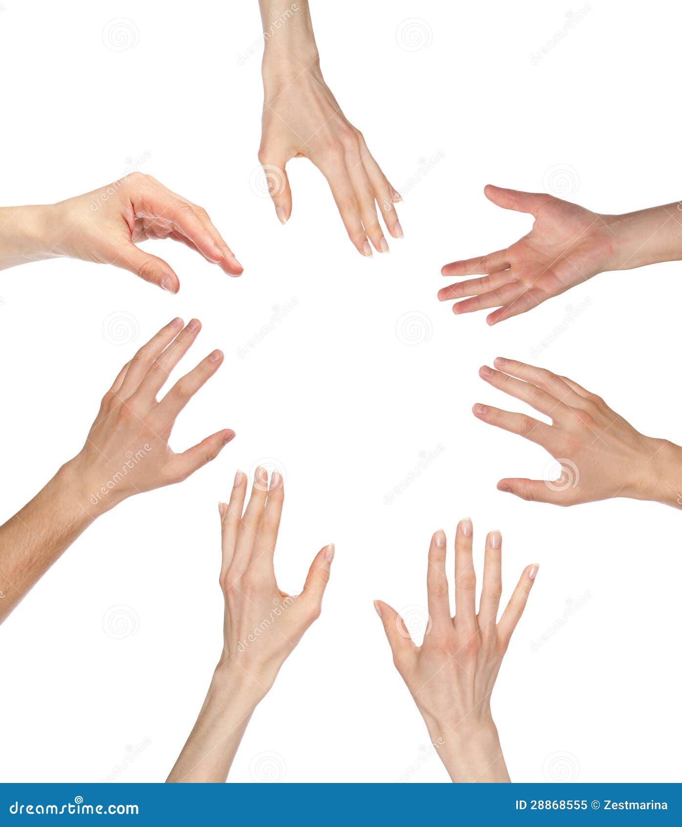Many Hands Wanting/asking for Something, Copyspace Stock Image - Image ...