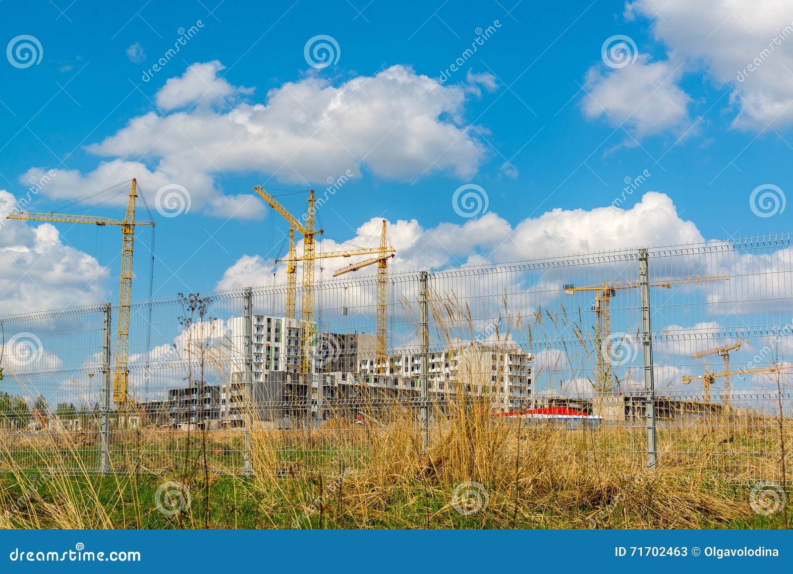 Many High-rise Buildings Under Construction Stock Image - Image of ...