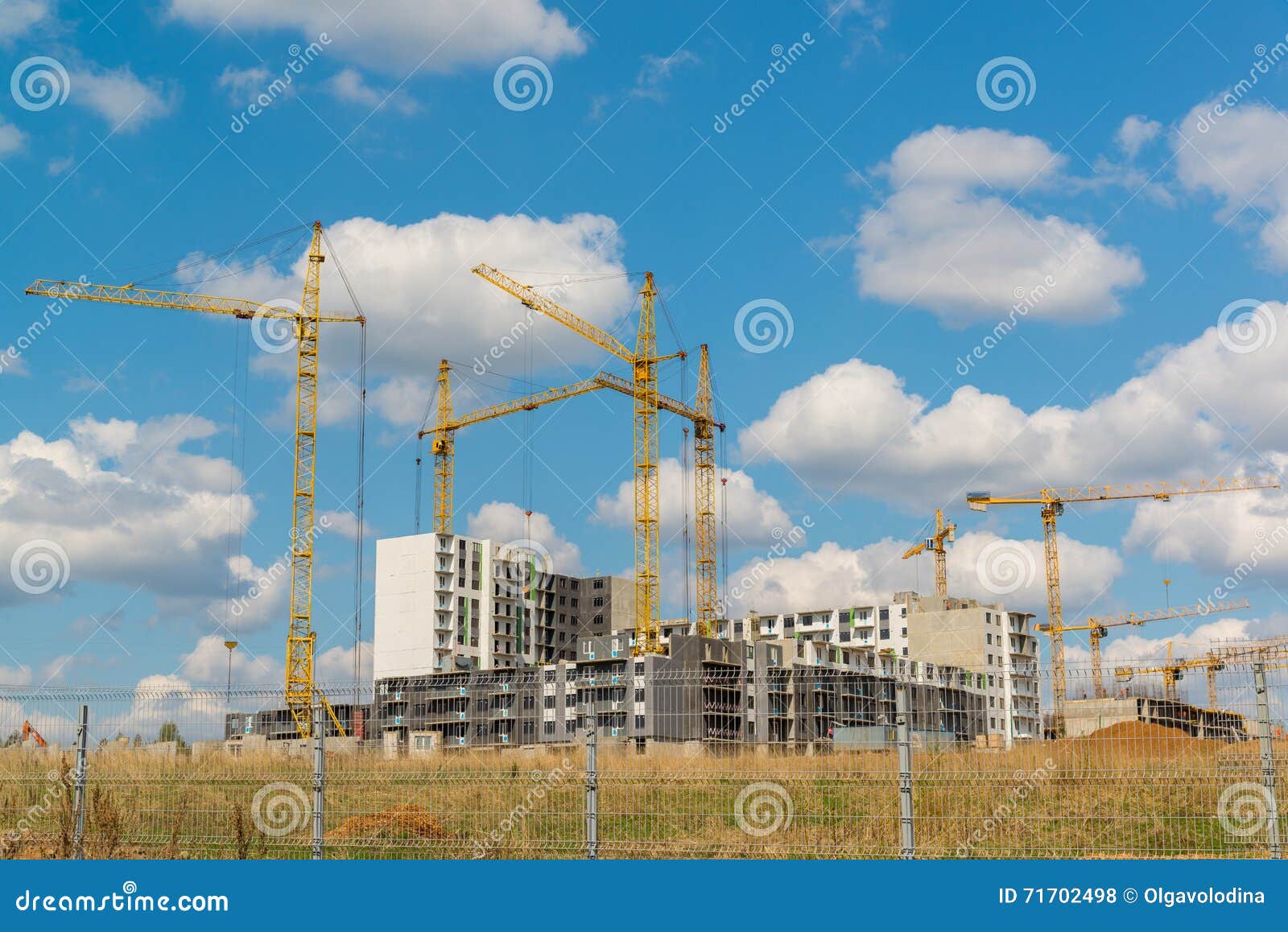 Many High-rise Buildings Under Construction Stock Photo - Image of ...