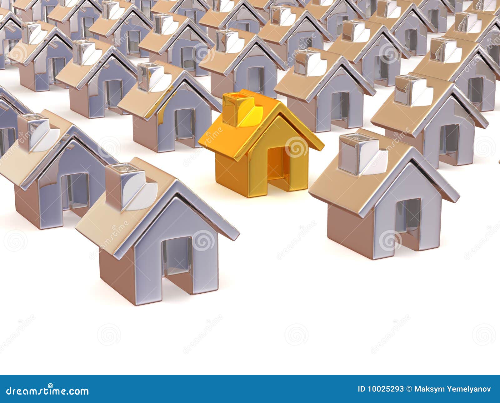 Many houses stock illustration. Illustration of built - 10025293