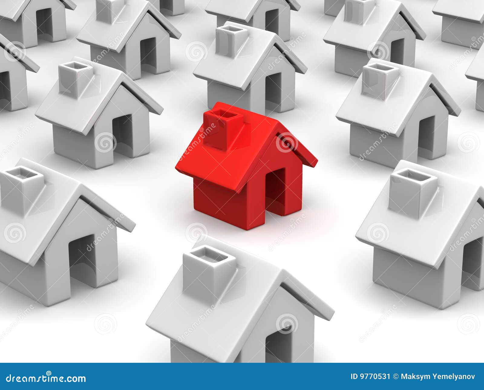 Many houses stock illustration. Illustration of interior - 9770531