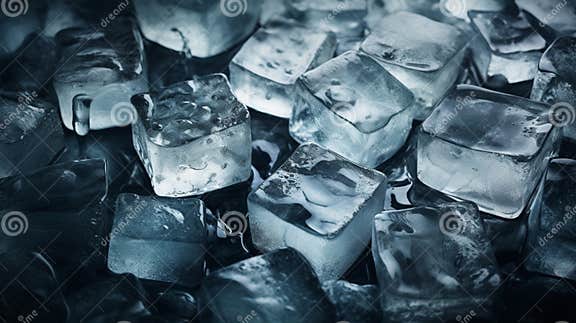 Many Ice Cubes. Cool Background Stock Illustration - Illustration of ...