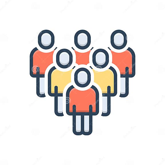 Color Illustration Icon for Many, Numerous and Promiscuous Stock ...