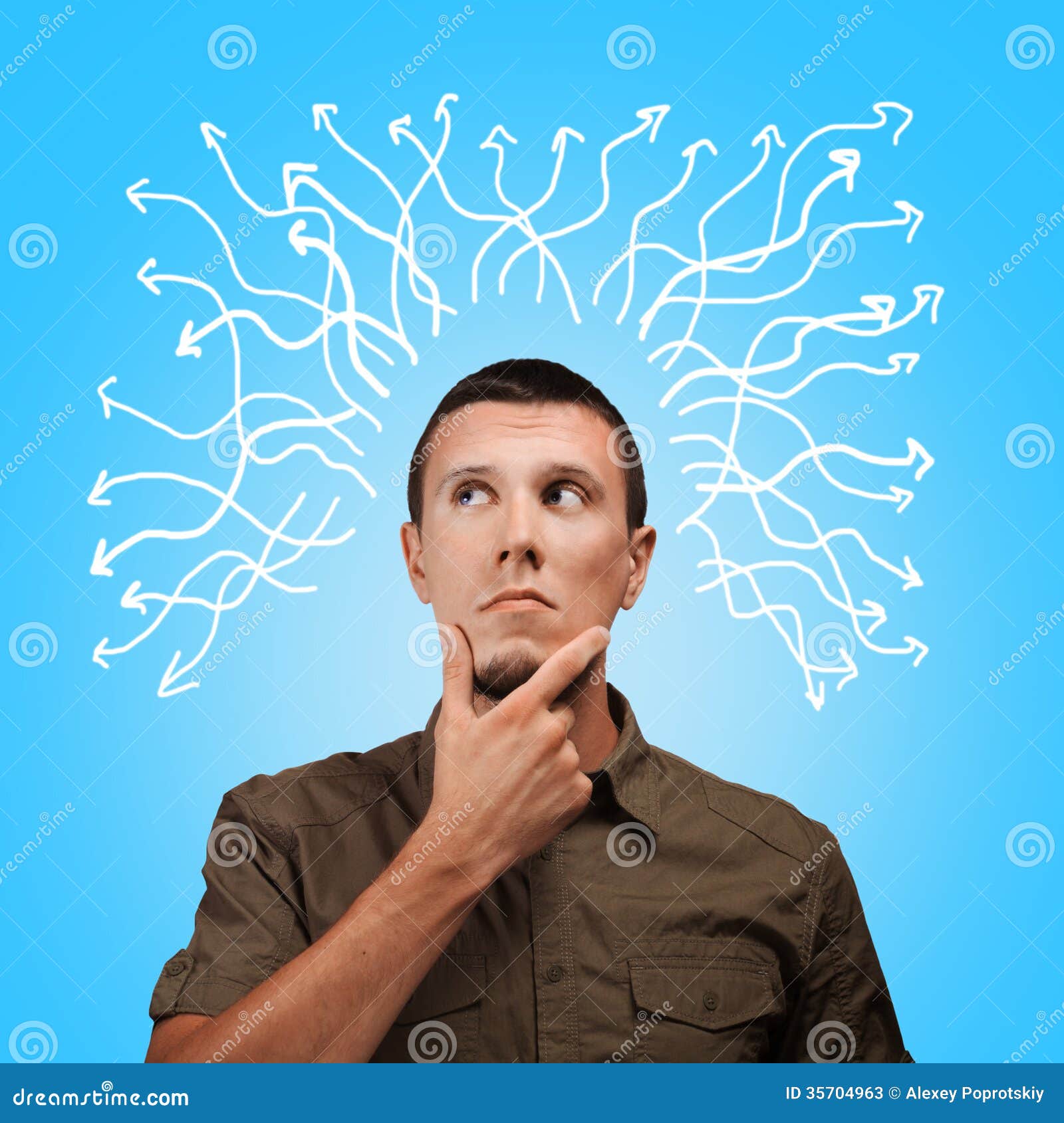 Many ideas stock image. Image of caucasian, solitude - 35704963