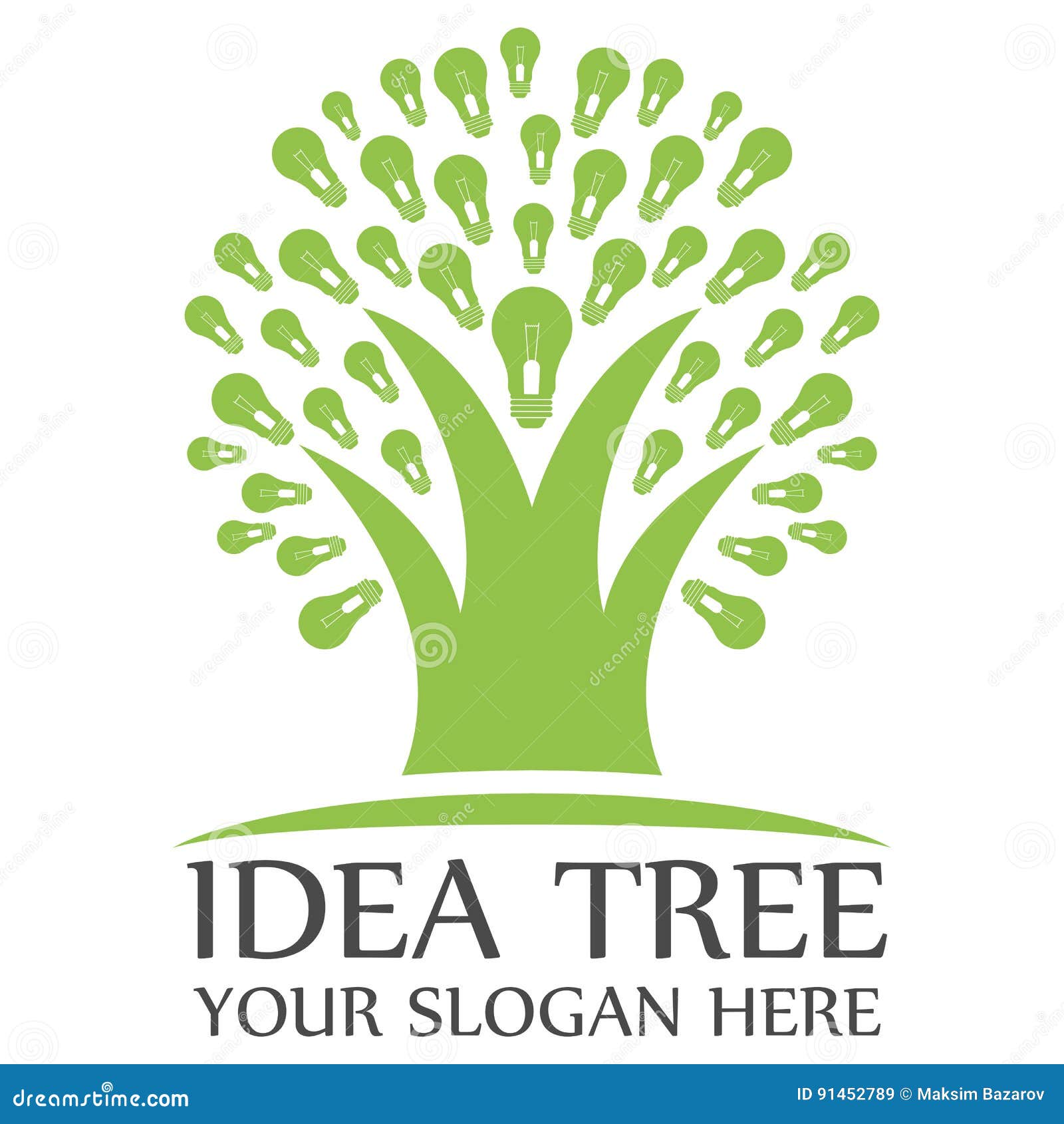 Many ideas template stock vector. Illustration of solution - 91452789