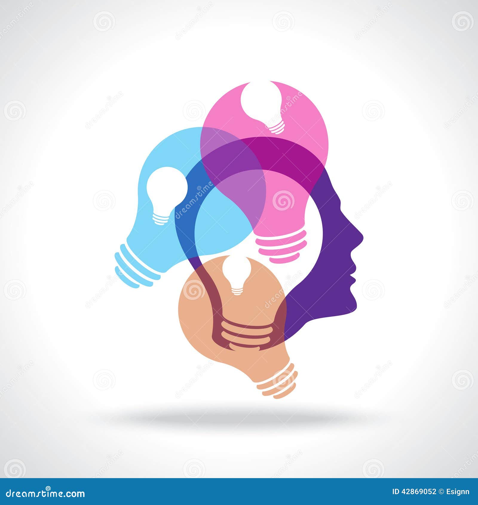Many Ideas Thinking with Colourful Bulbs Stock Vector - Illustration of ...