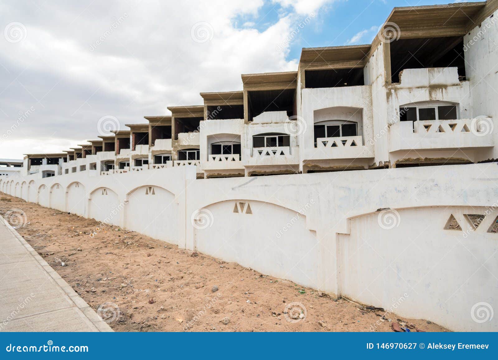Many Identical Houses Stand in a Row Against the Sky Stock Image ...