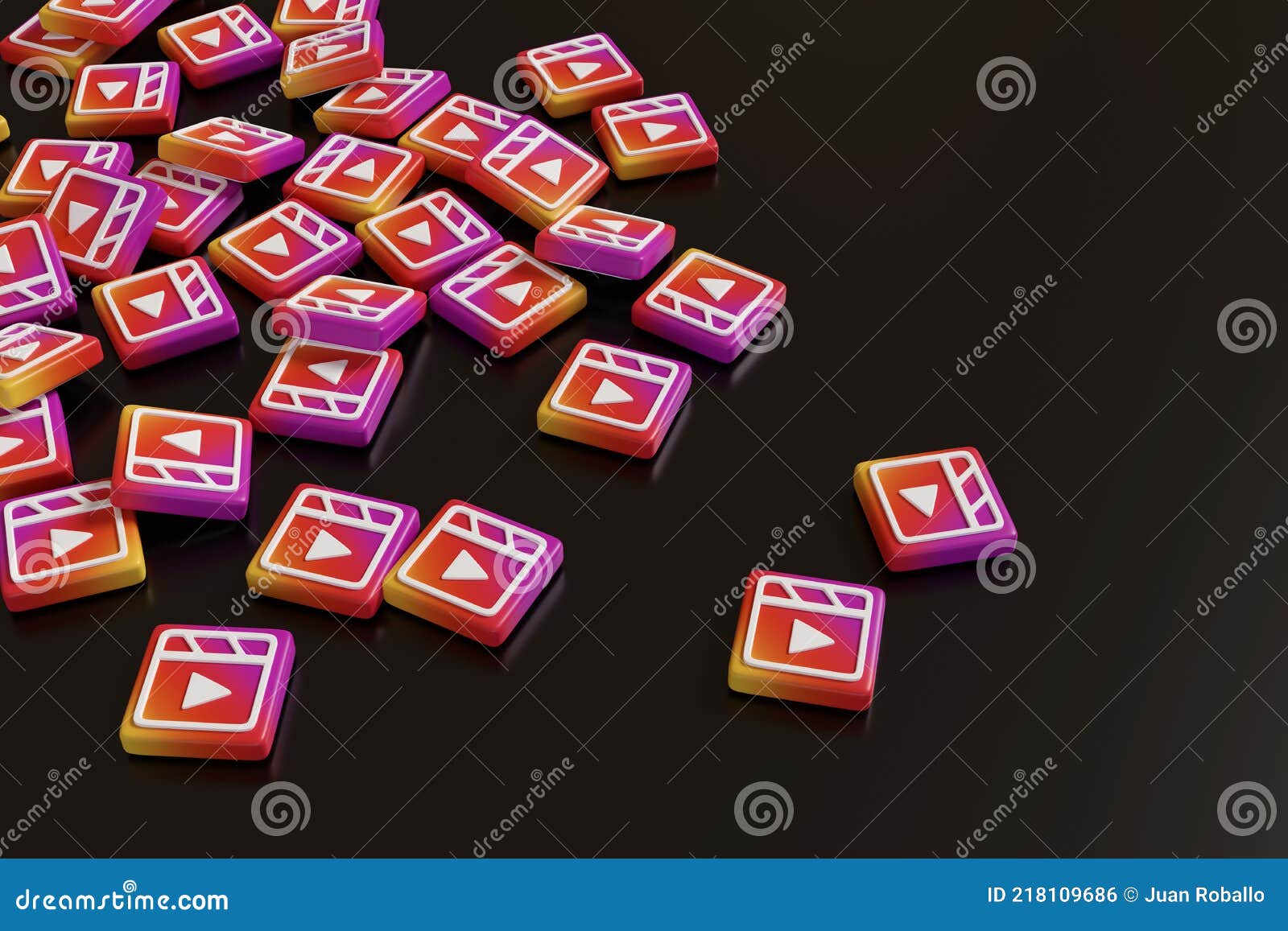 Instagram Reels Icon UI Isolated On Warm Gradient Background Cartoon ... Instagram Reels Icon UI Isolated On Warm Gradient Background Cartoon ...