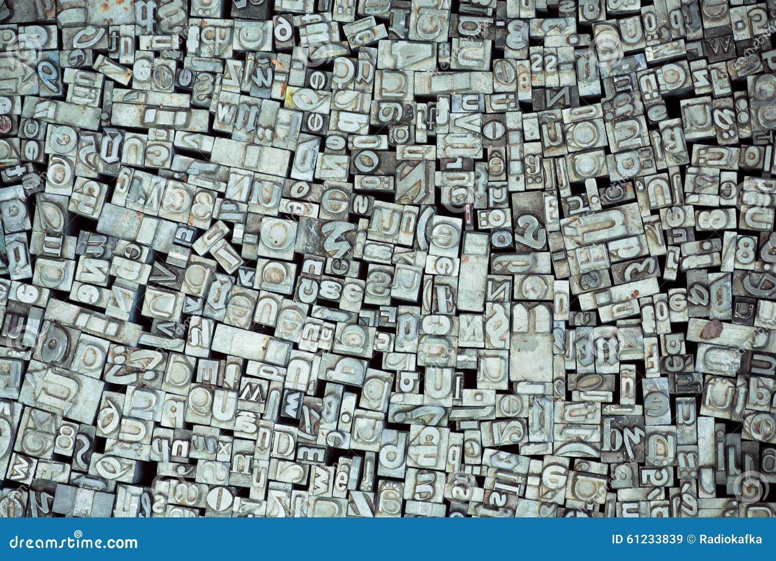 Many Iron Letters from Alphabet Sets of Retro Typewriter Stock Image ...