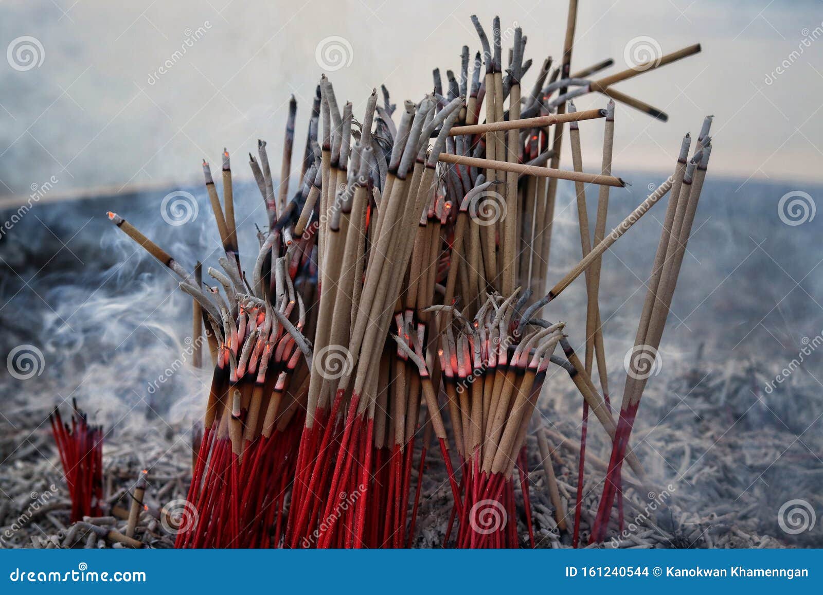 Many Joss Stick in the Pot at the Temple Stock Photo - Image of ...