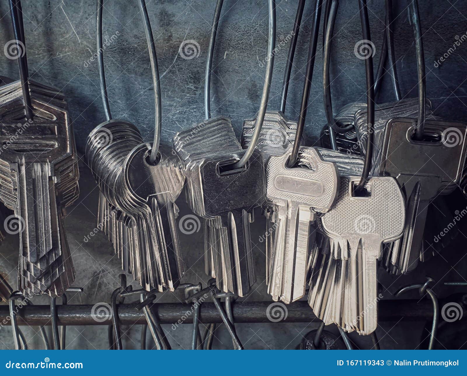 Many key chains stock image. Image of machine, retro - 167119343