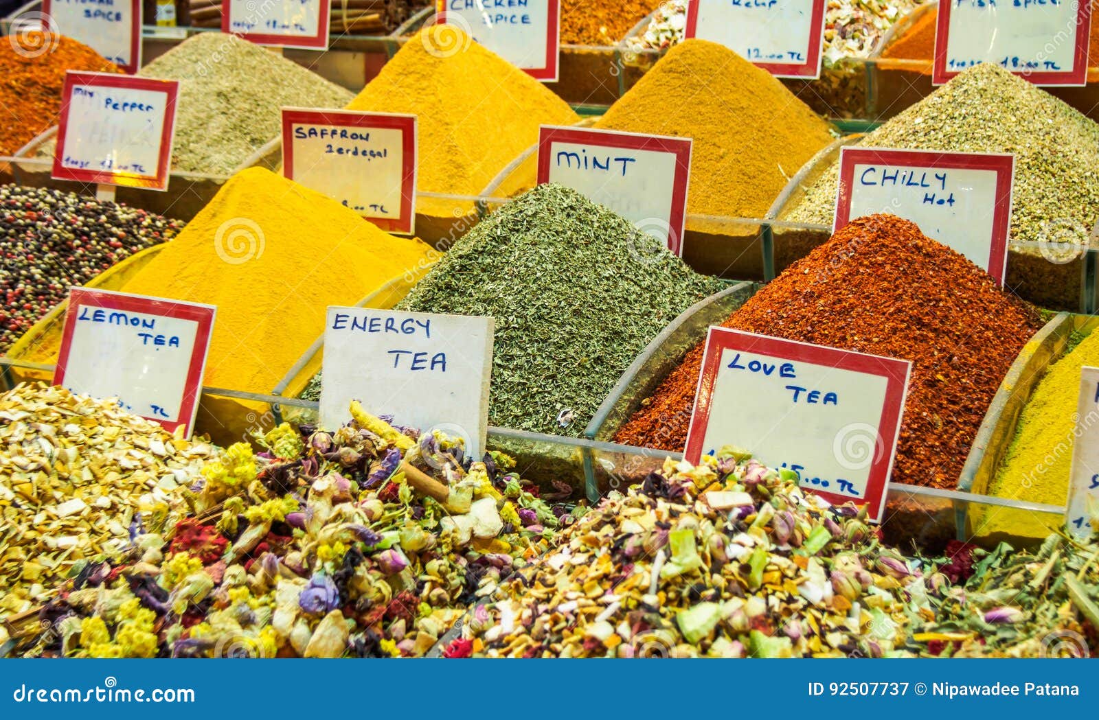 Many kinds of spices stock image. Image of delicious - 92507737