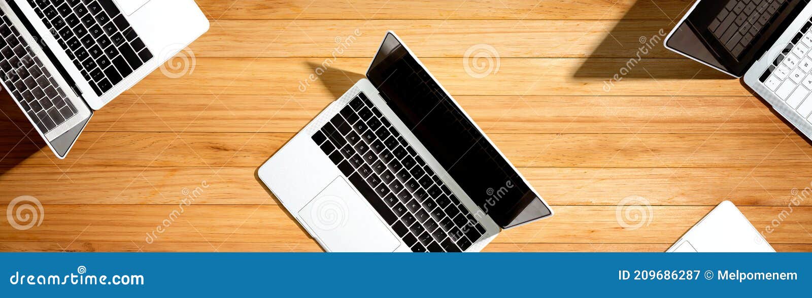 Many Laptop Computers with Shadow Stock Image - Image of minimalist ...