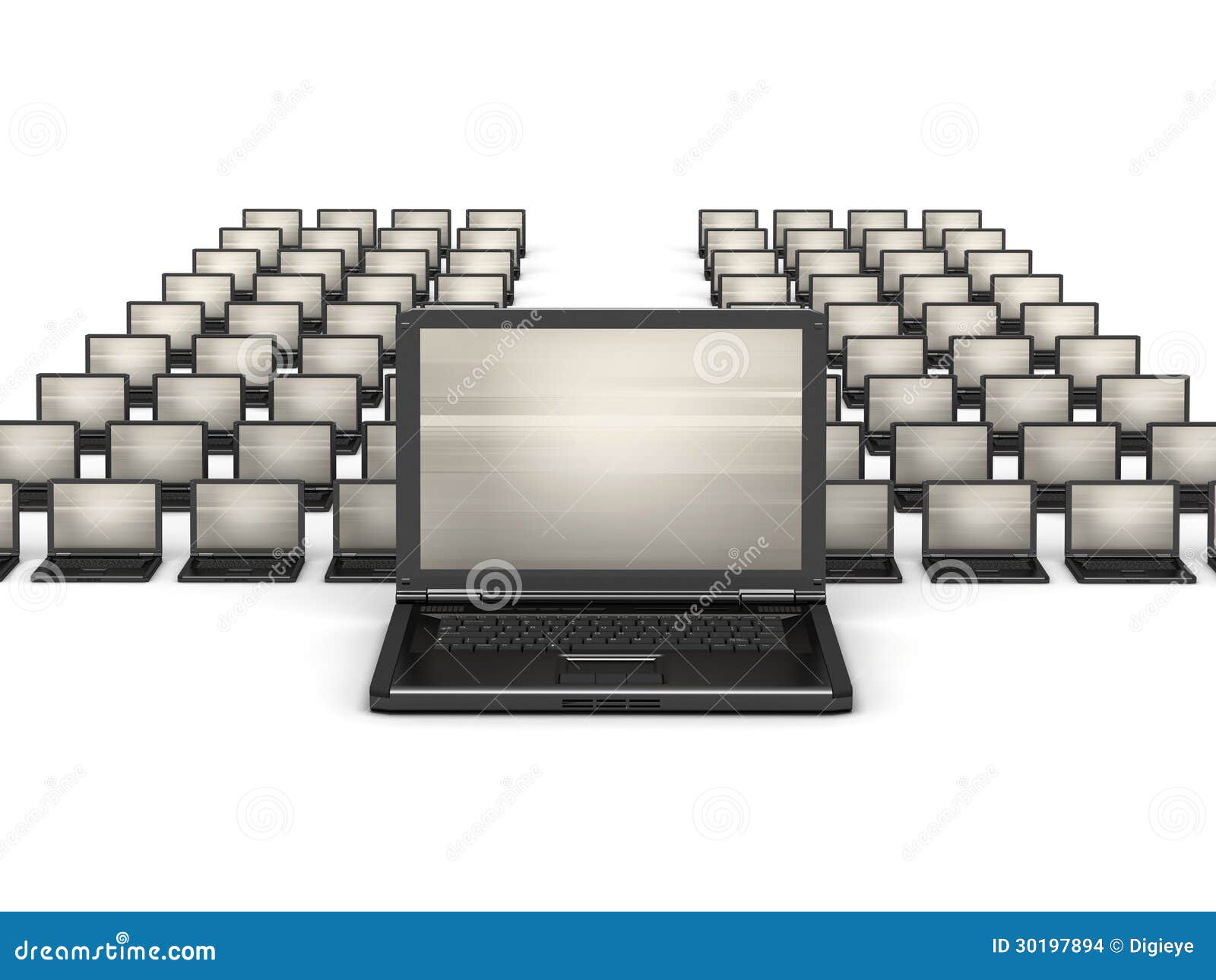 Laptops on White Background Stock Illustration - Illustration of ...