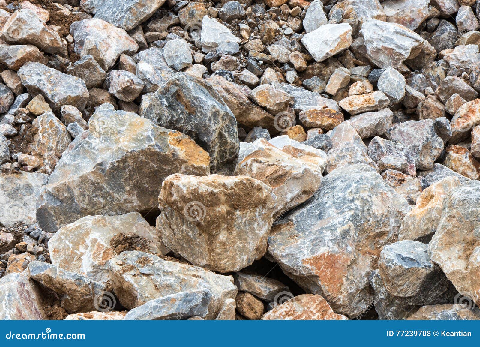 Many Large Rock Pile with Soil. Stock Photo - Image of manure, loam ...