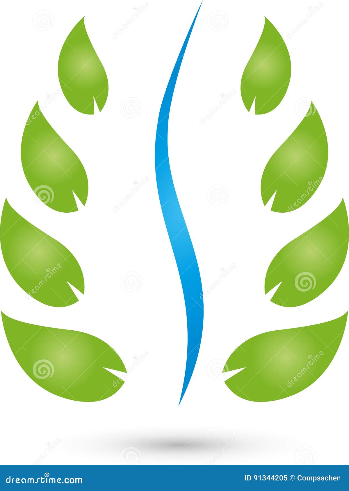 Many Leaves, Naturopath and Physiotherapy Logo Stock Vector ...