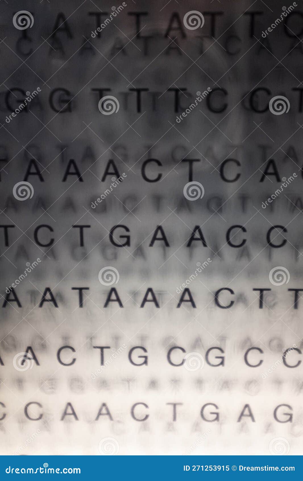 Many Letters Code DNA on a Translucent Written Surface Abstract Scene ...