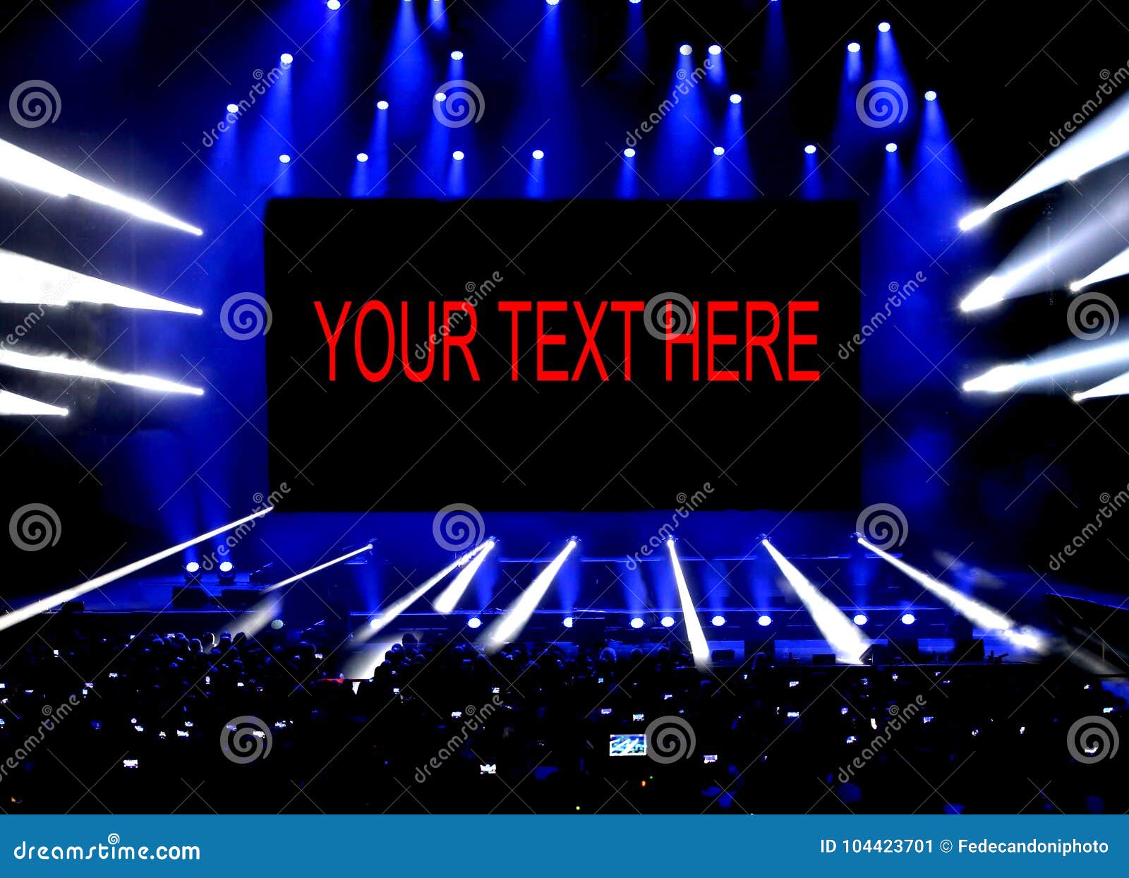 Lights of Performance Stage and Copy Space To Your Text Stock Image ...
