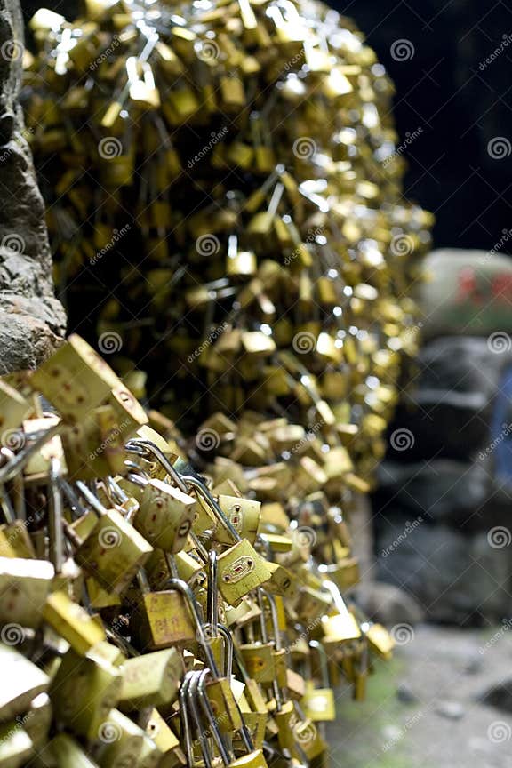 So Many Locks Chain Together Stock Image - Image of lock, ethnicity ...