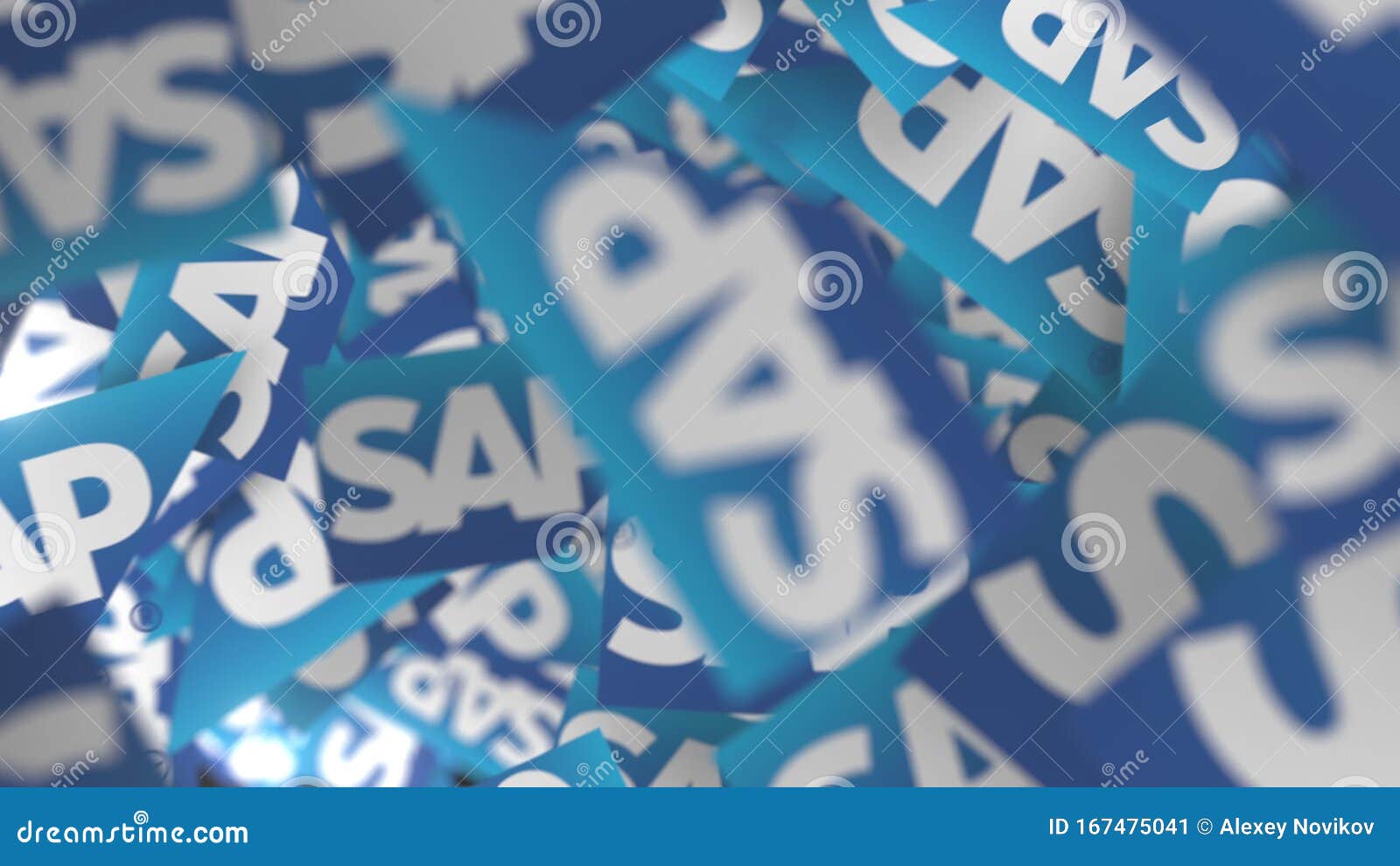 Many Logos of SAP SE. Editorial 3D Rendering Background Editorial Photo ...
