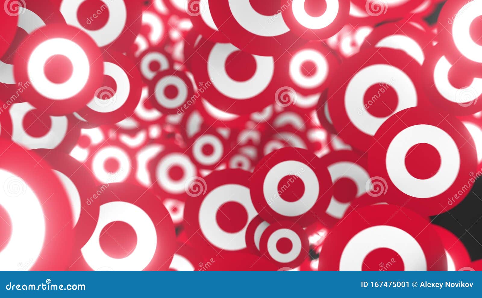 Many Logos of TARGET. Editorial 3D Rendering Background Editorial Photo ...