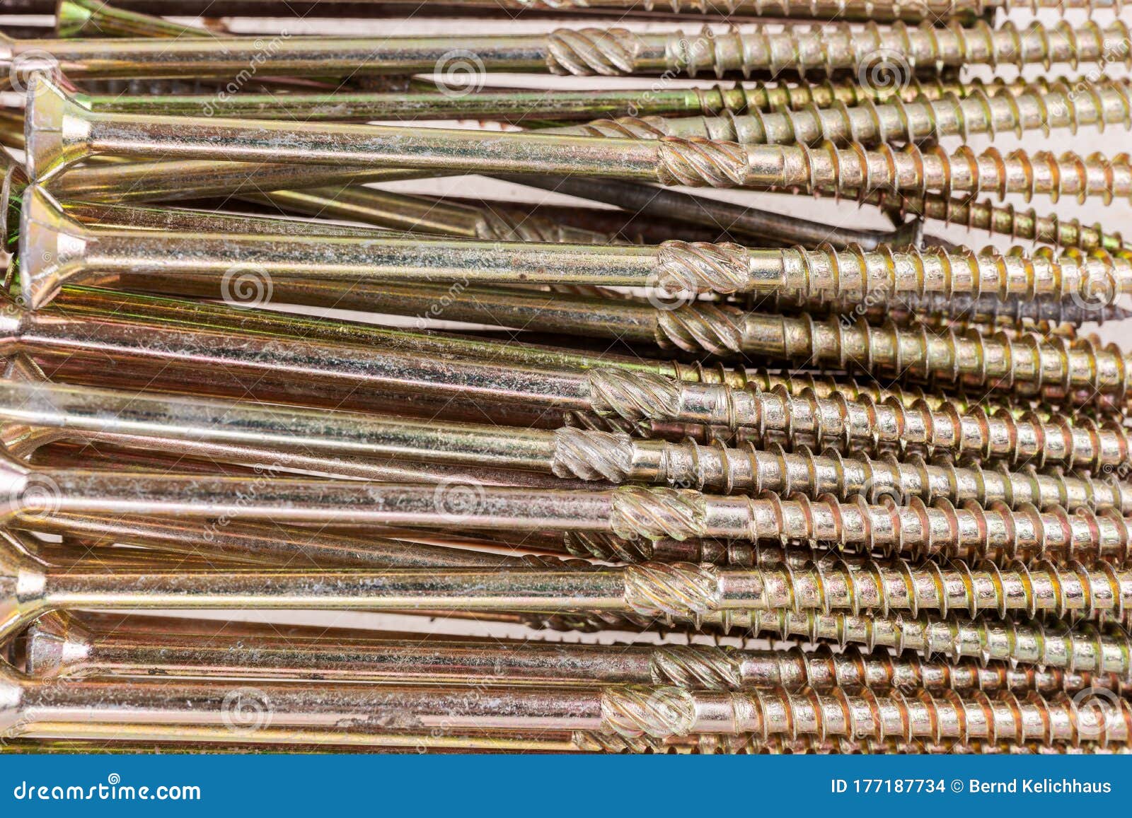 Many long metal screws stock photo. Image of mechanic - 177187734