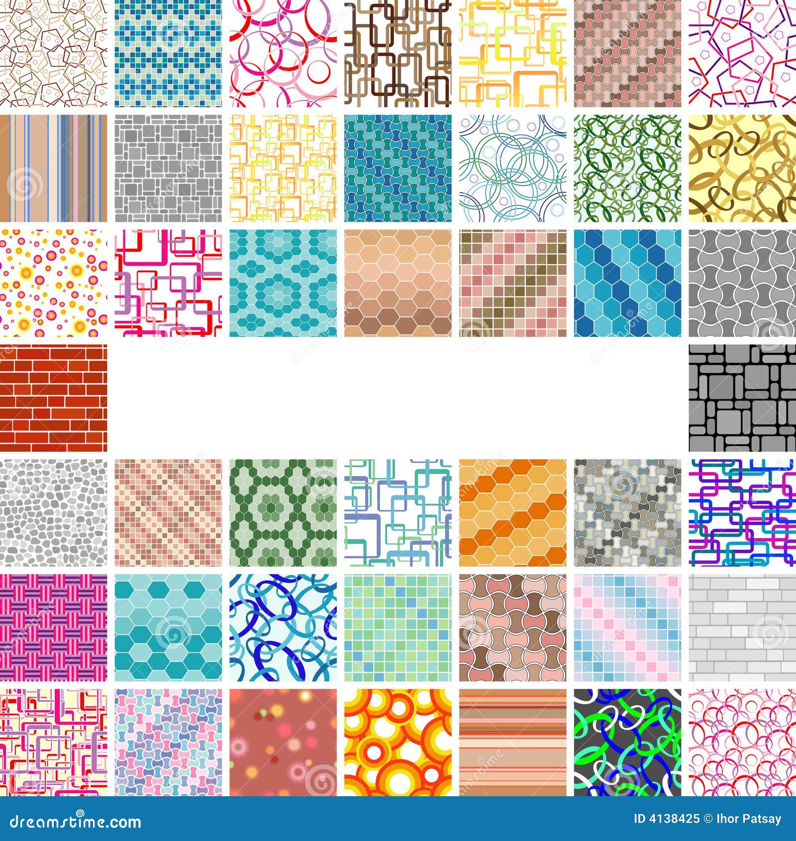Many-many Seamless Patterns Stock Vector - Illustration of vector ...